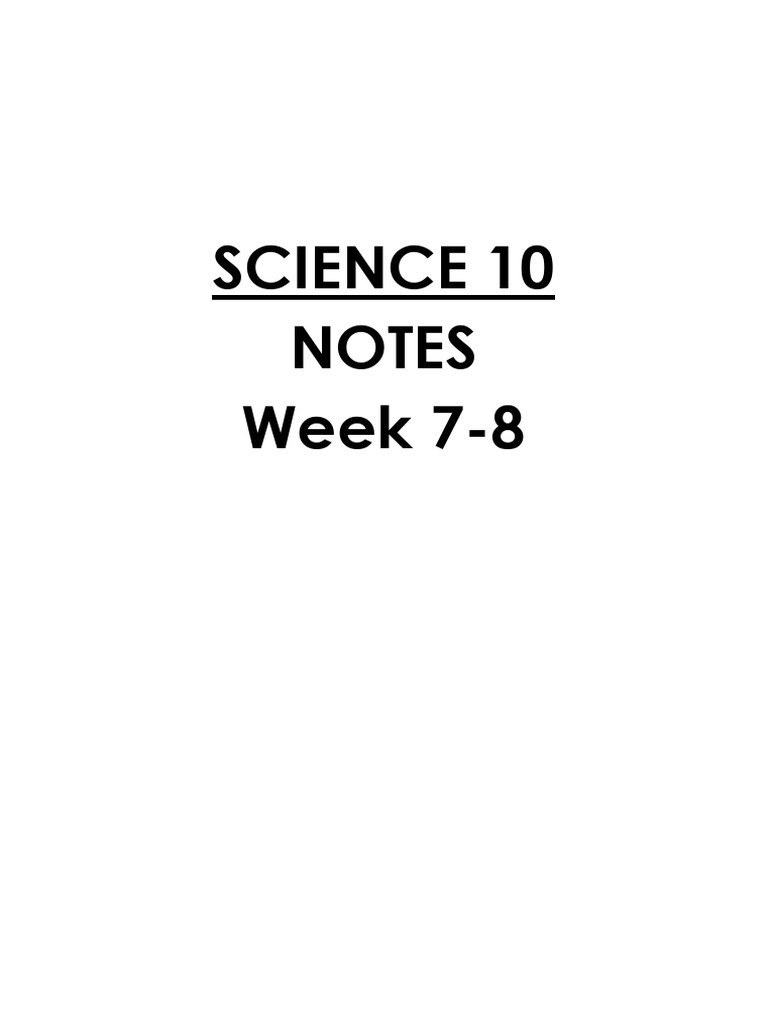 Science 10 Notes Week 7-8 | PDF | Food Preservation | Fires