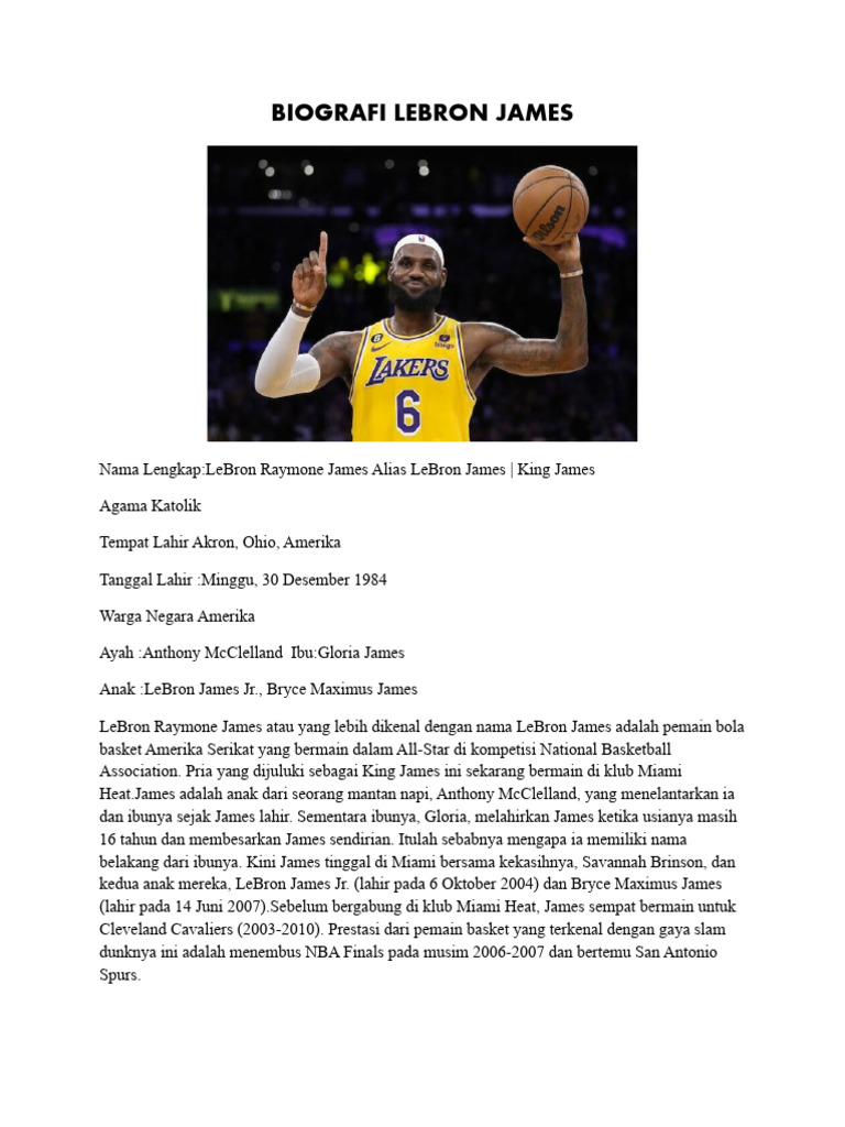 Biografi Lebron James Pdf