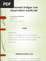 Modèle d'Observation Médicale Type | PDF | Médecine | Médecine clinique