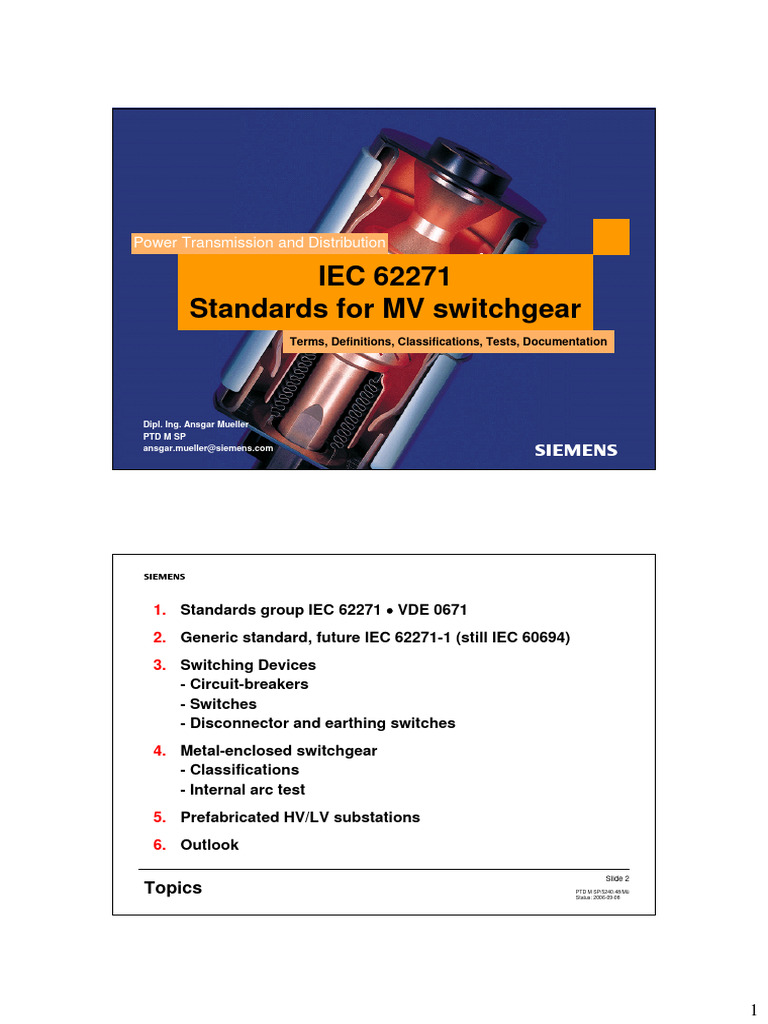 IEC 62271 MV-Standards | PDF | Electrical Substation | Switch