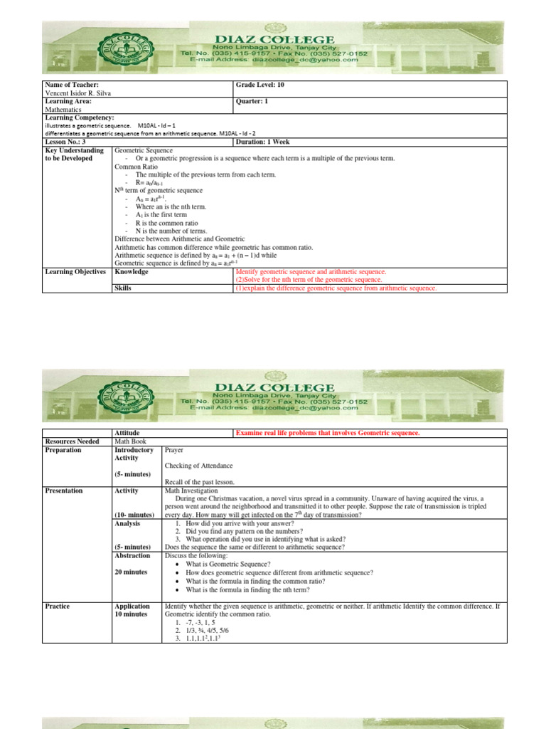 Math Iplan 3 Q1 | Download Free PDF | Arithmetic | Geometry
