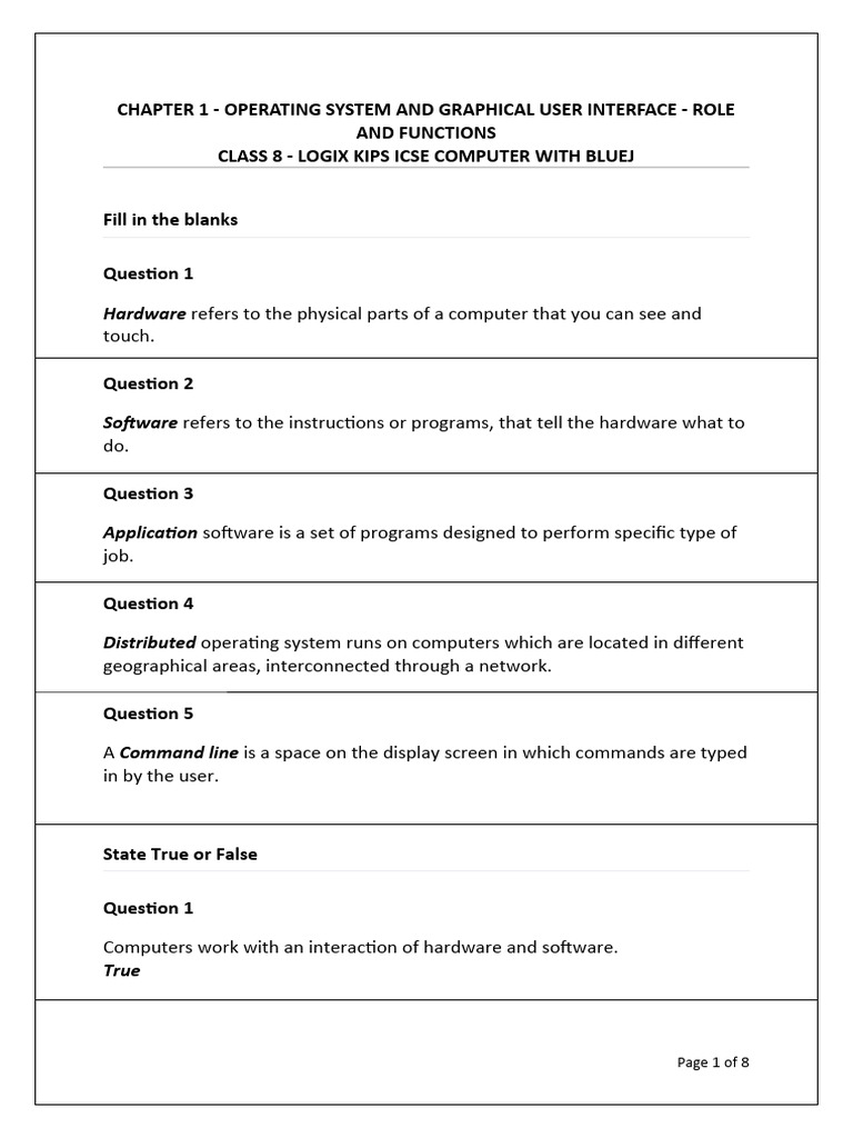 Chapter 1 | PDF | Operating System | Graphical User Interfaces