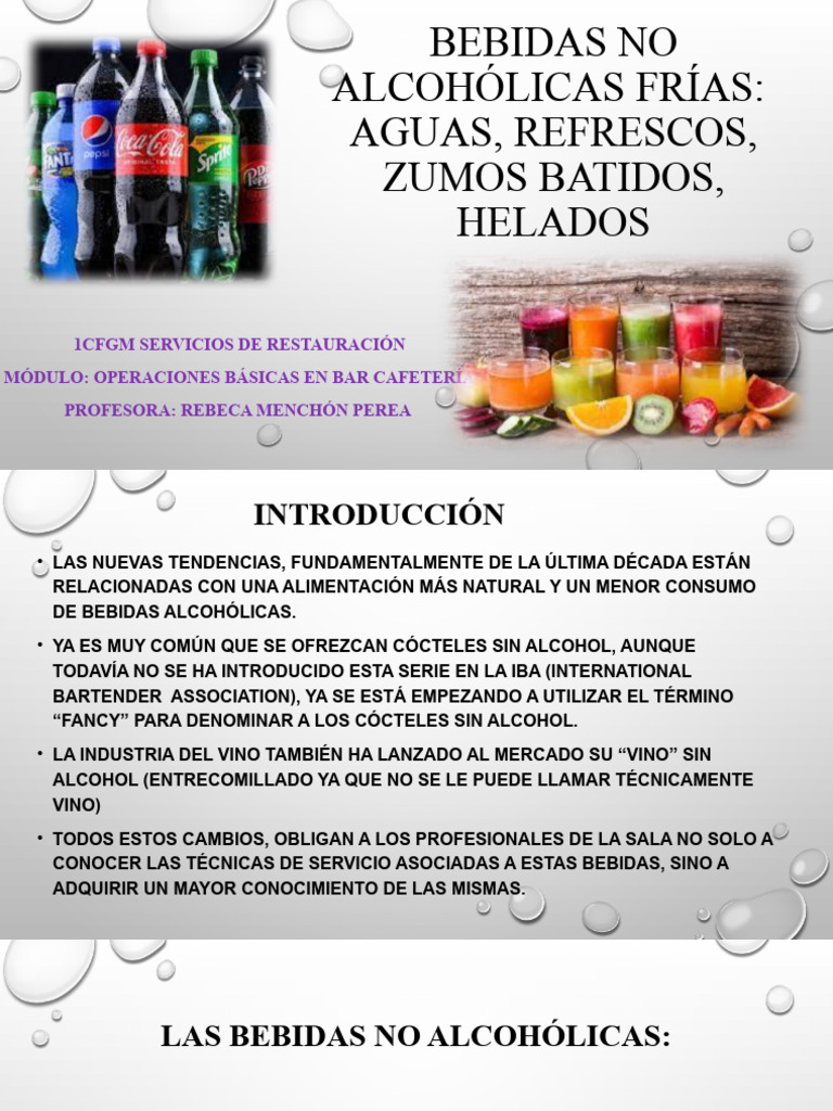 Bebidas No Alcoholicas Frias | PDF | Helado | Bebida