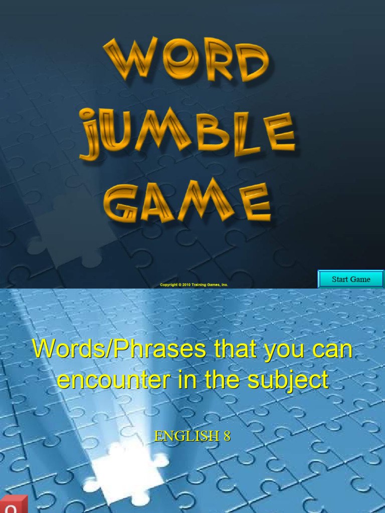 43 - Word Jumble Game | PDF | Cognitive Science | Communication