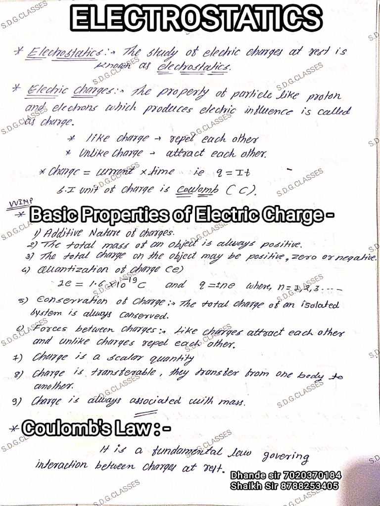 Electrostatics | PDF