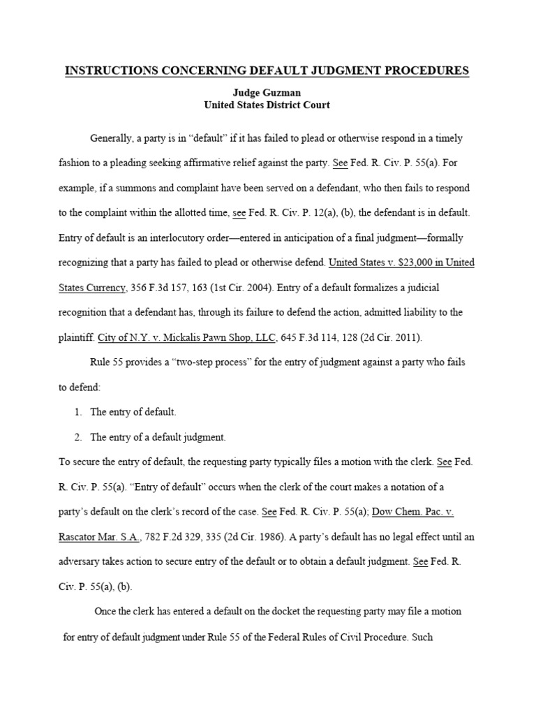 Default Judgment Procedure | PDF | Default Judgment | Judiciaries