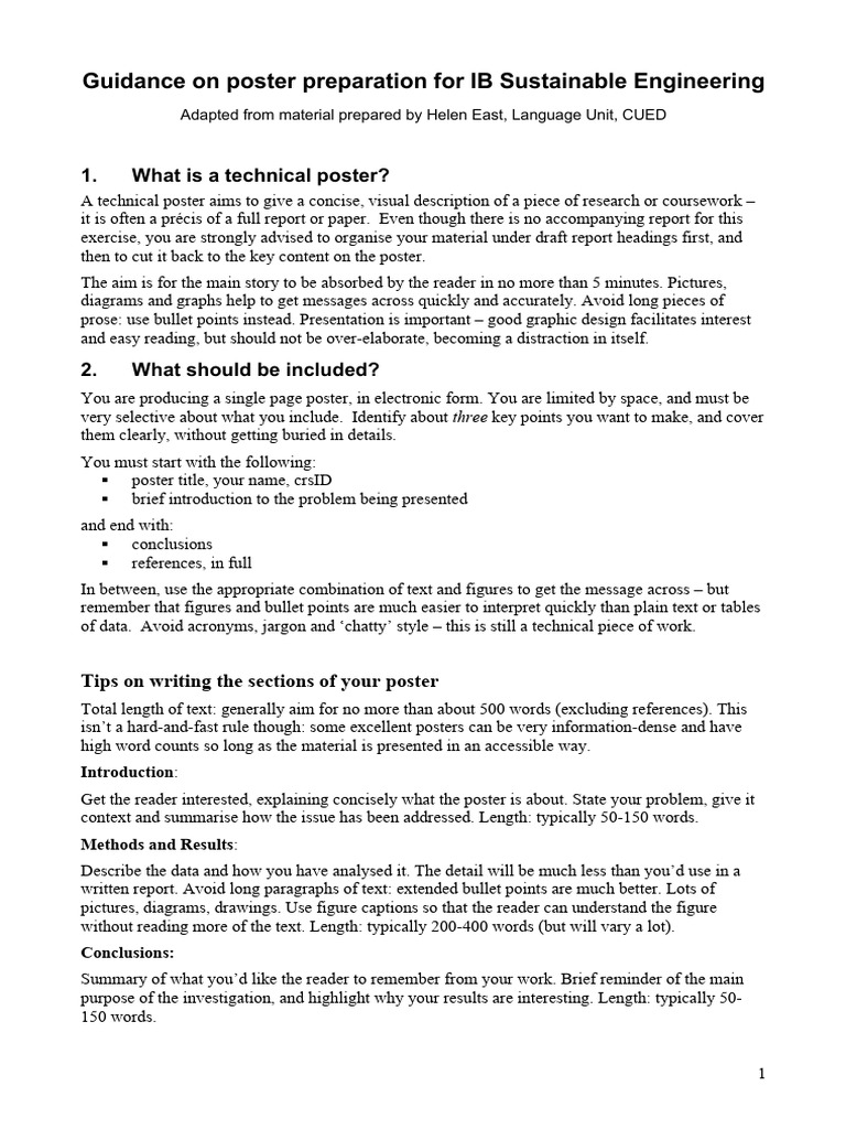 What makes a good poster Guidance | PDF | Typefaces | Page Layout
