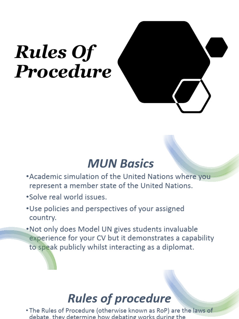 Rules of Procedure | PDF | United Nations | International Relations