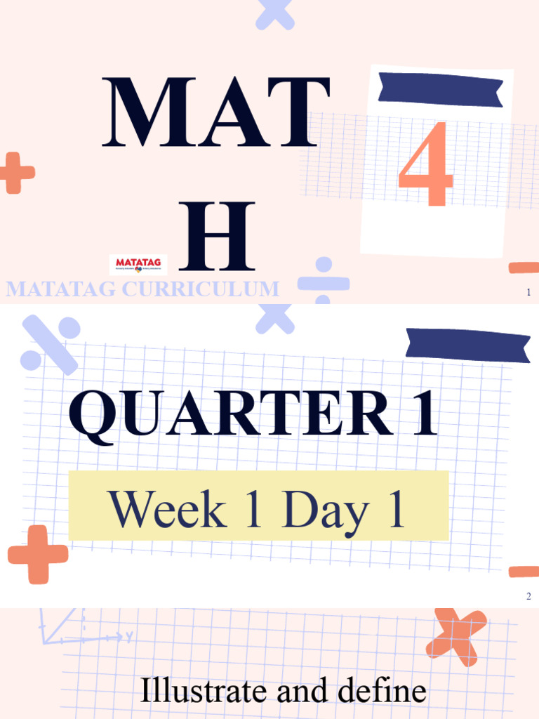 Math 4 Matatag PPT q1 Week 1 | PDF | Angle | Classical Geometry