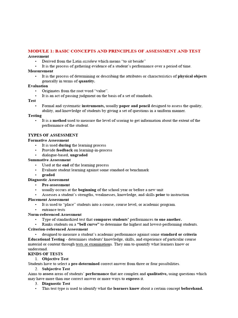 Handout | PDF | Educational Assessment | Multiple Choice