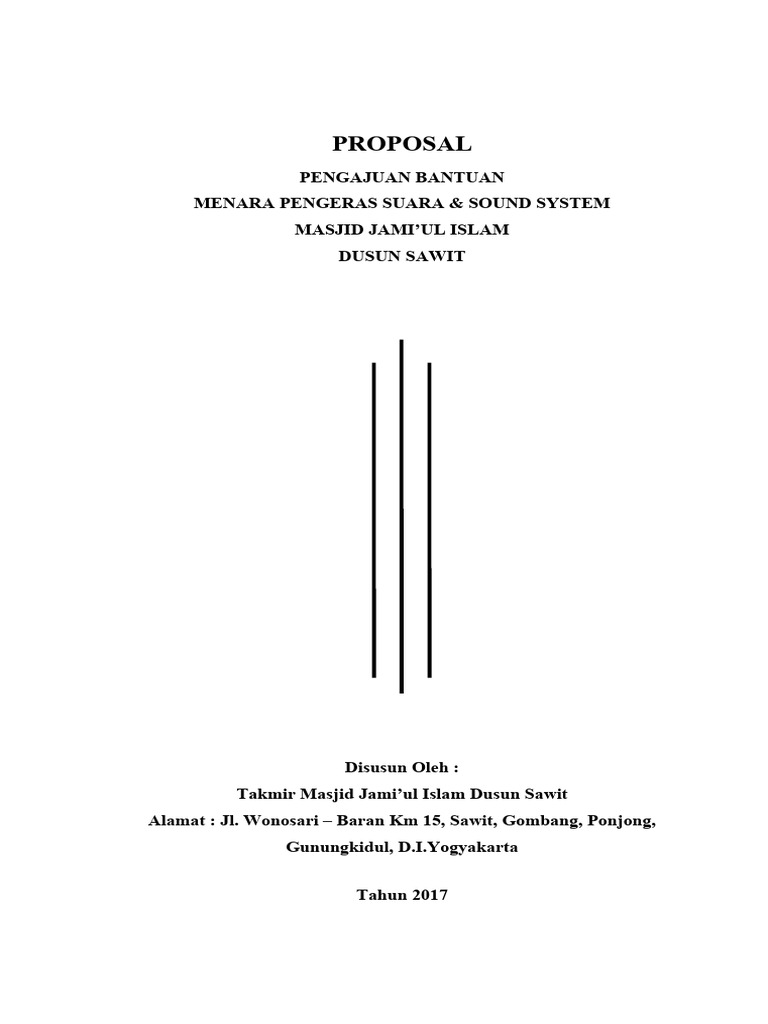 Proposal Pengajuan Bantuan Masjid 2017 | PDF