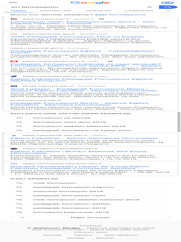 Sin Formasyonu - Google'Da Ara | PDF