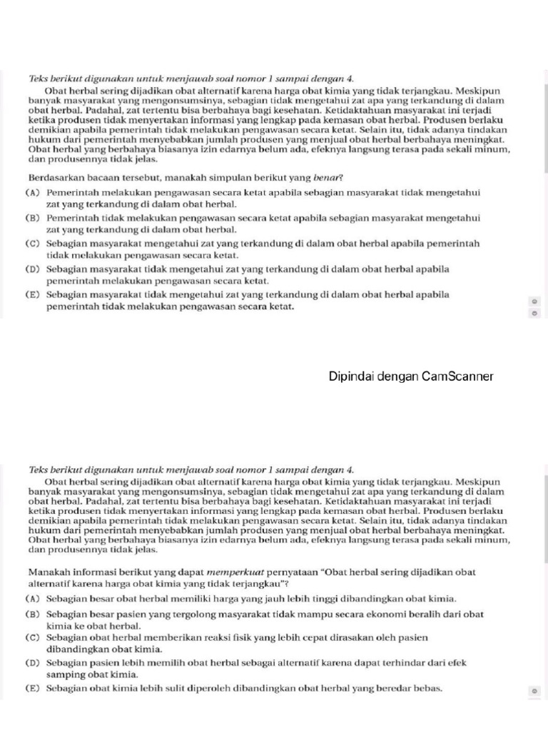 UTBK 1 Persiapan Ujian | PDF