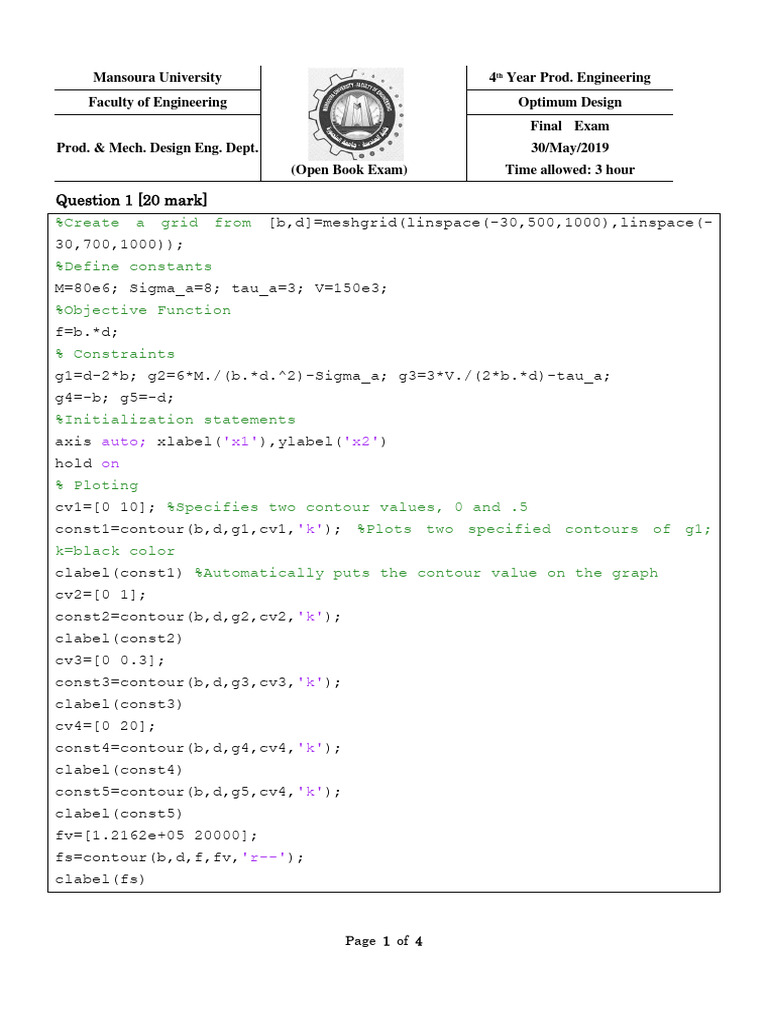 Optimum Final 2019 - Model Answer | PDF | Mathematics Of Computing | Numerical Analysis