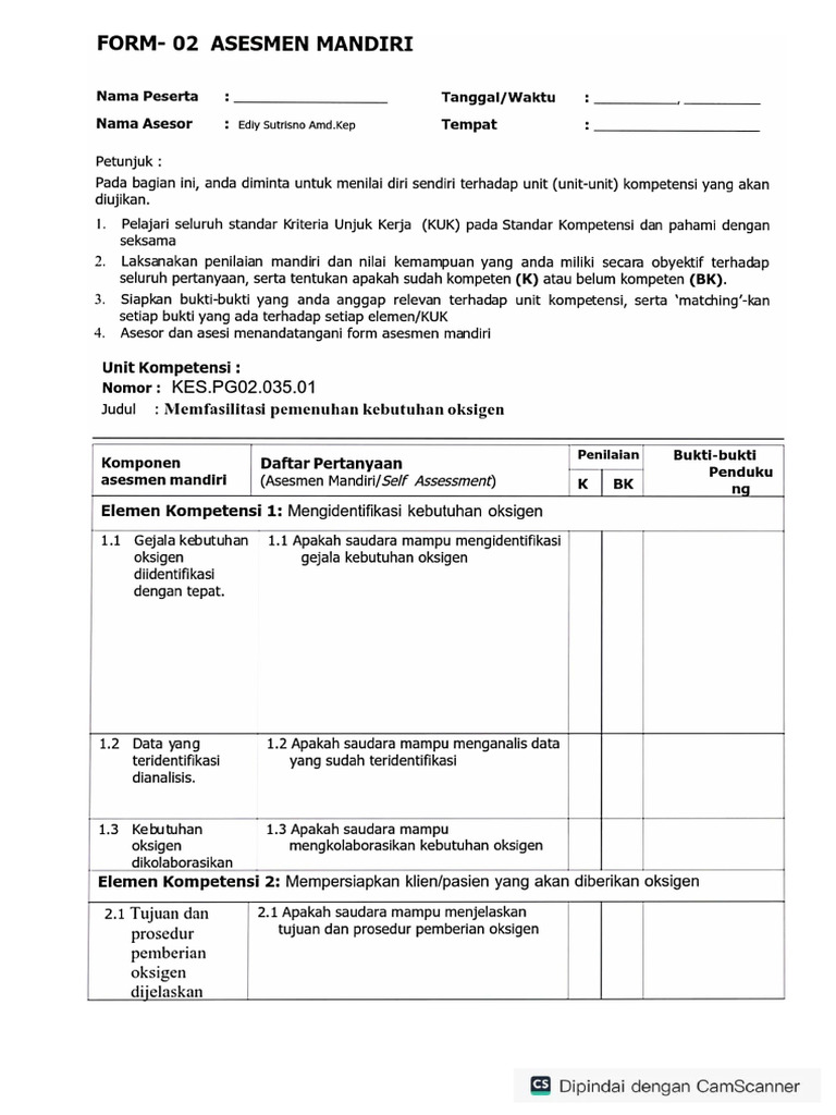 Form 2 Assisment Mandiri | PDF