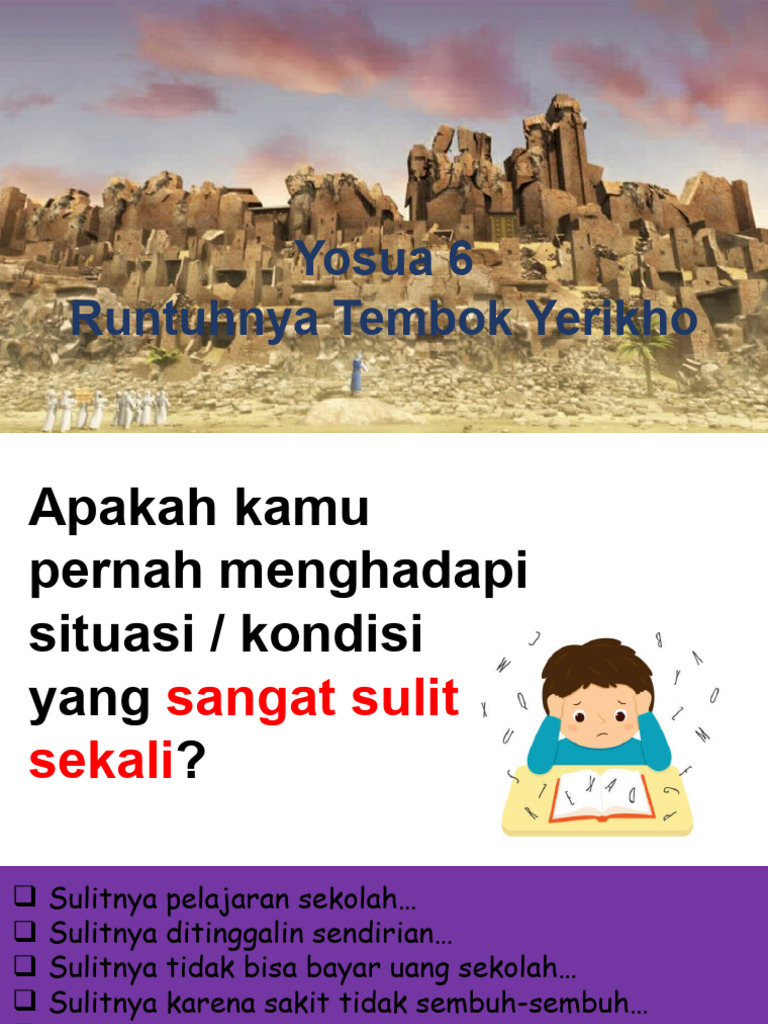 Yosua 6 - Runtuhnya Yerikho | PDF