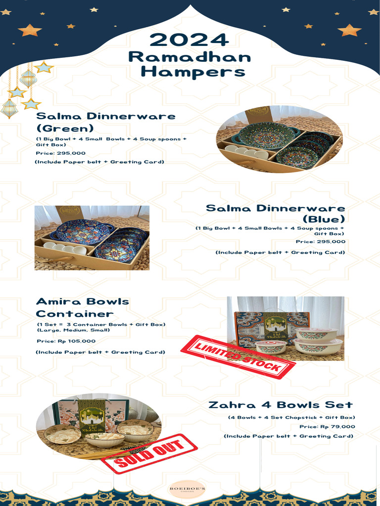 Ramadhan 2024 Hampers Catalog | PDF | Domestic Implements | Tableware