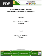 National Reading Month Celebration Narrative Report | PDF ...