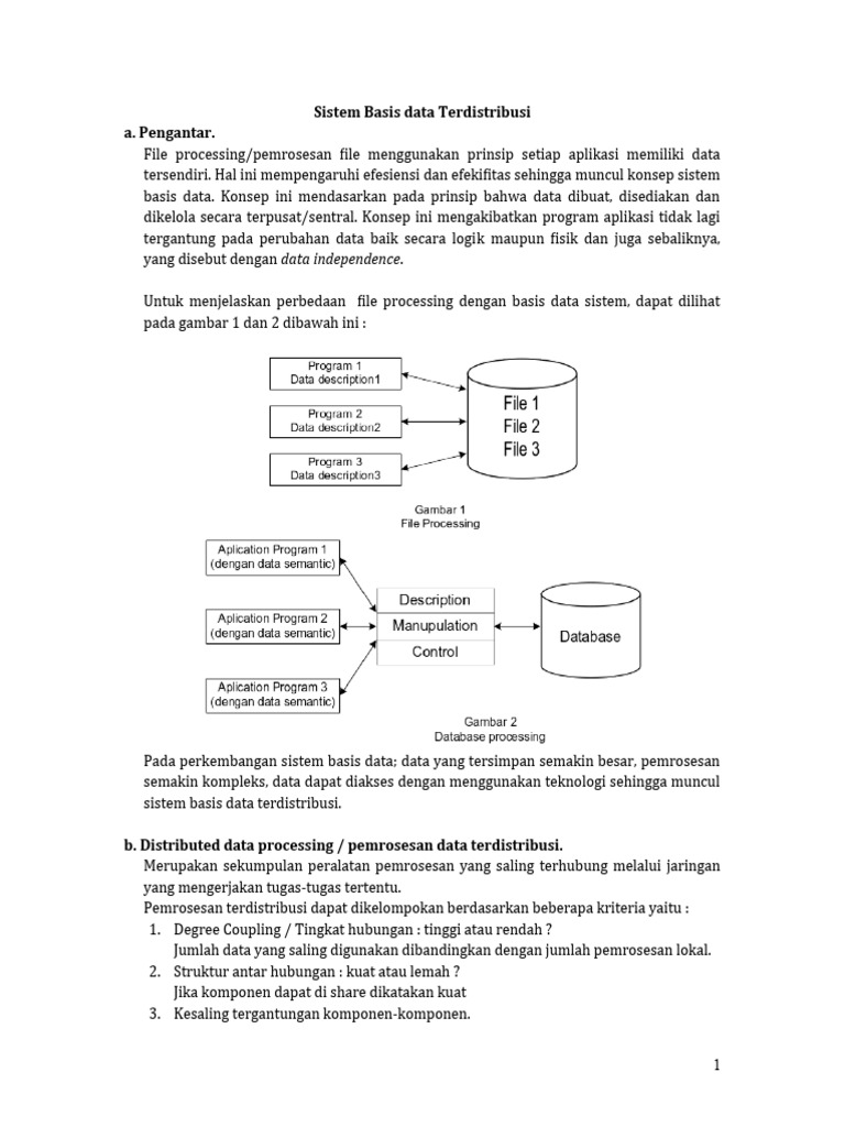 Basis Data Terdistribusi | PDF
