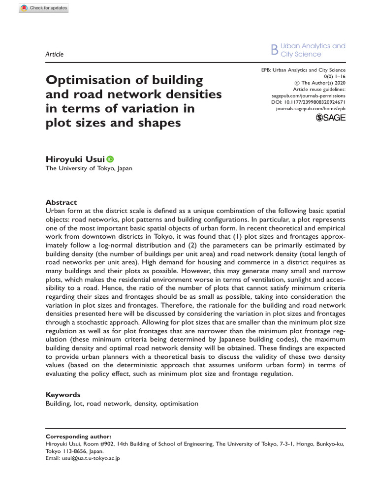 Optimisation of Building - Usui | PDF | Function (Mathematics) | Mathematical Optimization