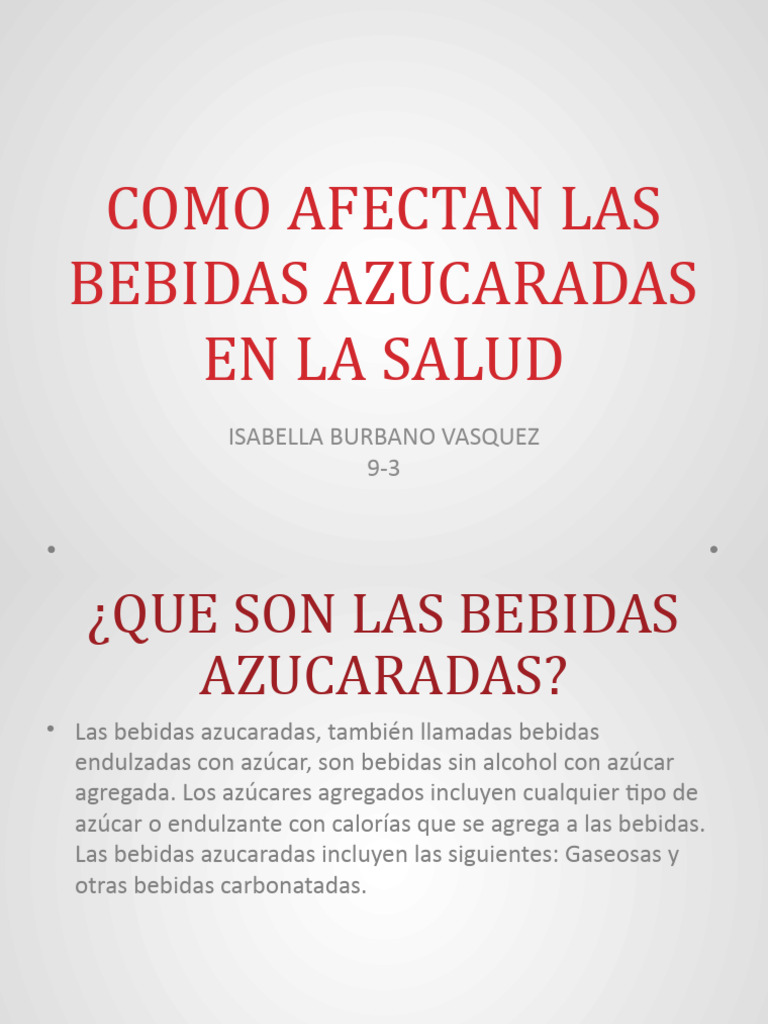 Impacto de las Bebidas Azucaradas en Salud | PDF | Refresco | Bebida