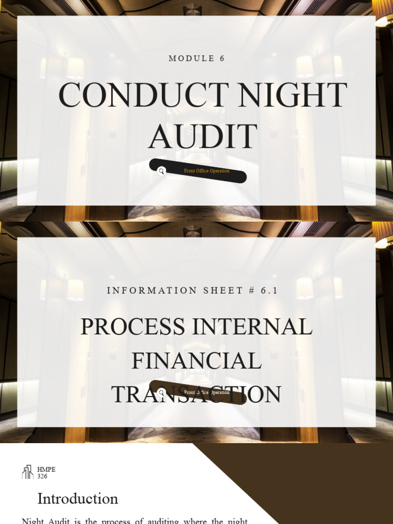 Module 6 Conduct Night Audit | Download Free PDF | Revenue | Business