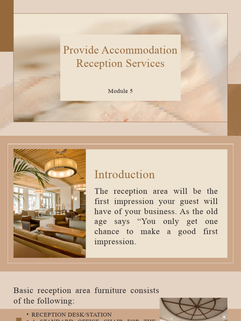 Module 5 Provide Accommodation Reception Services | PDF