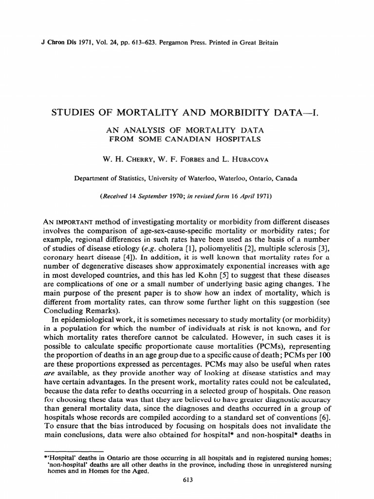 first-page-pdf | Download Free PDF | Mortality Rate | Epidemiology