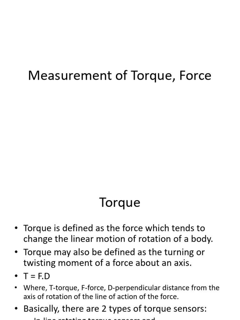 Torque Force | PDF | Pressure Measurement | Stress (Mechanics)