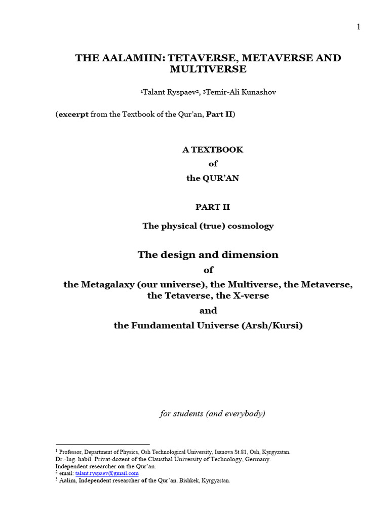 The Aalamiin Consists of The Tetaverse, The Metaverse and The ...