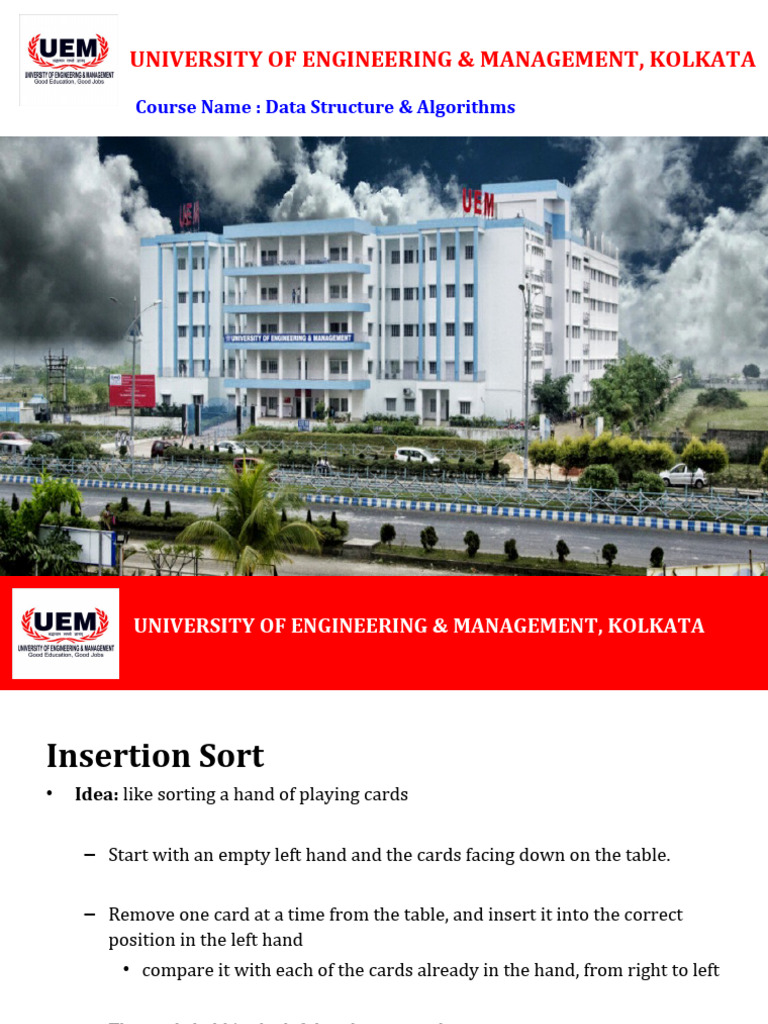 Insertion Sort Pdf Algorithms And Data Structures