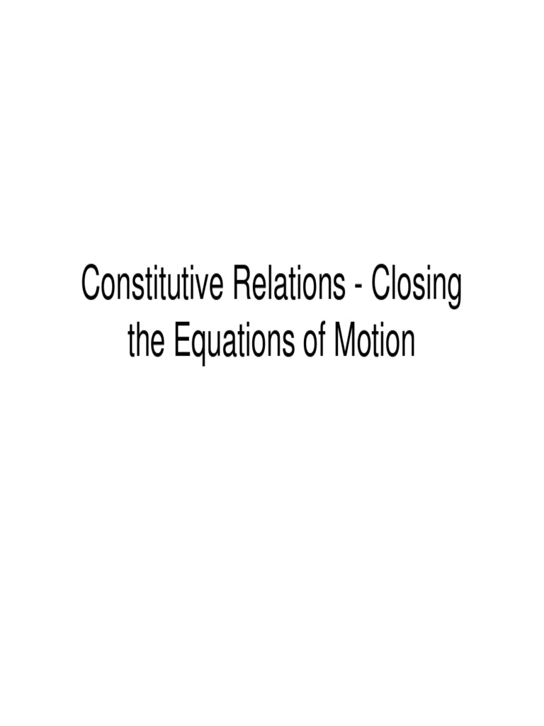 Constitutive Relations | PDF | Continuum Mechanics | Physical Sciences