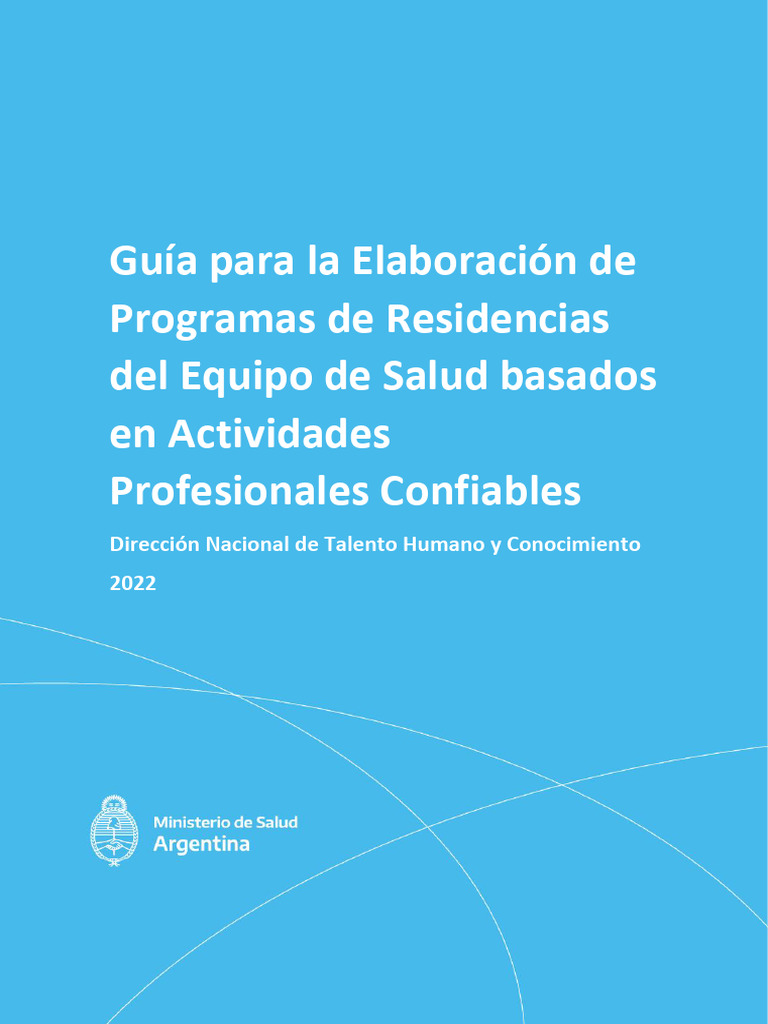 03 23 Guia Elaboracion Programas Residencias Equipo Salud Basados en Apc | PDF | Evaluación ...