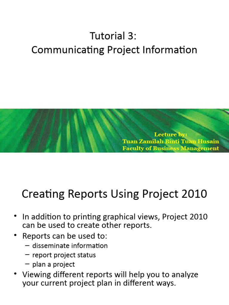 Chapter 10 - Communicating Project Information | PDF | Computing | Software
