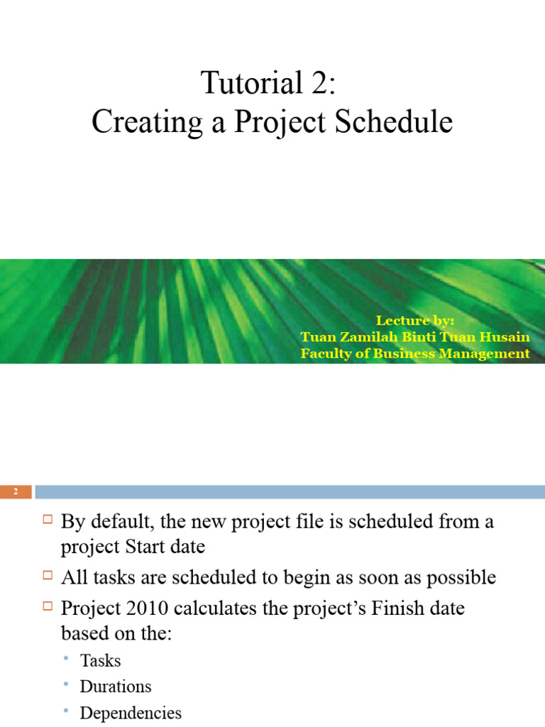 Chapter 9 - Creating A Project Schedule | PDF | Software | Computing