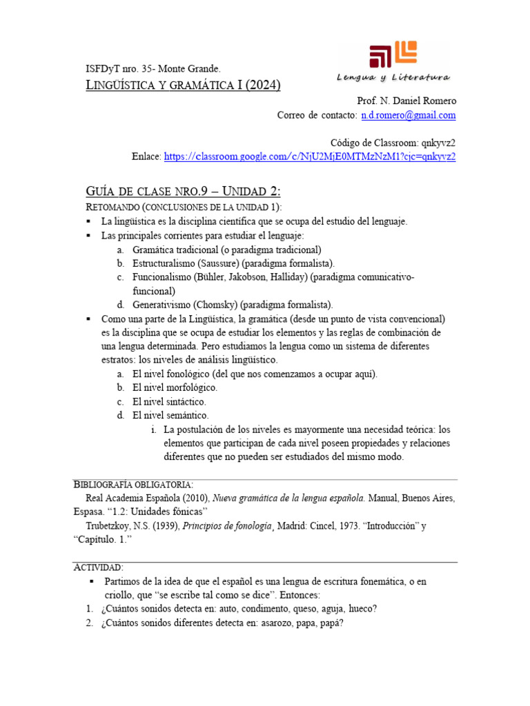 Clase 9 - Fonética y Fonología | PDF | Fonología | Fonética