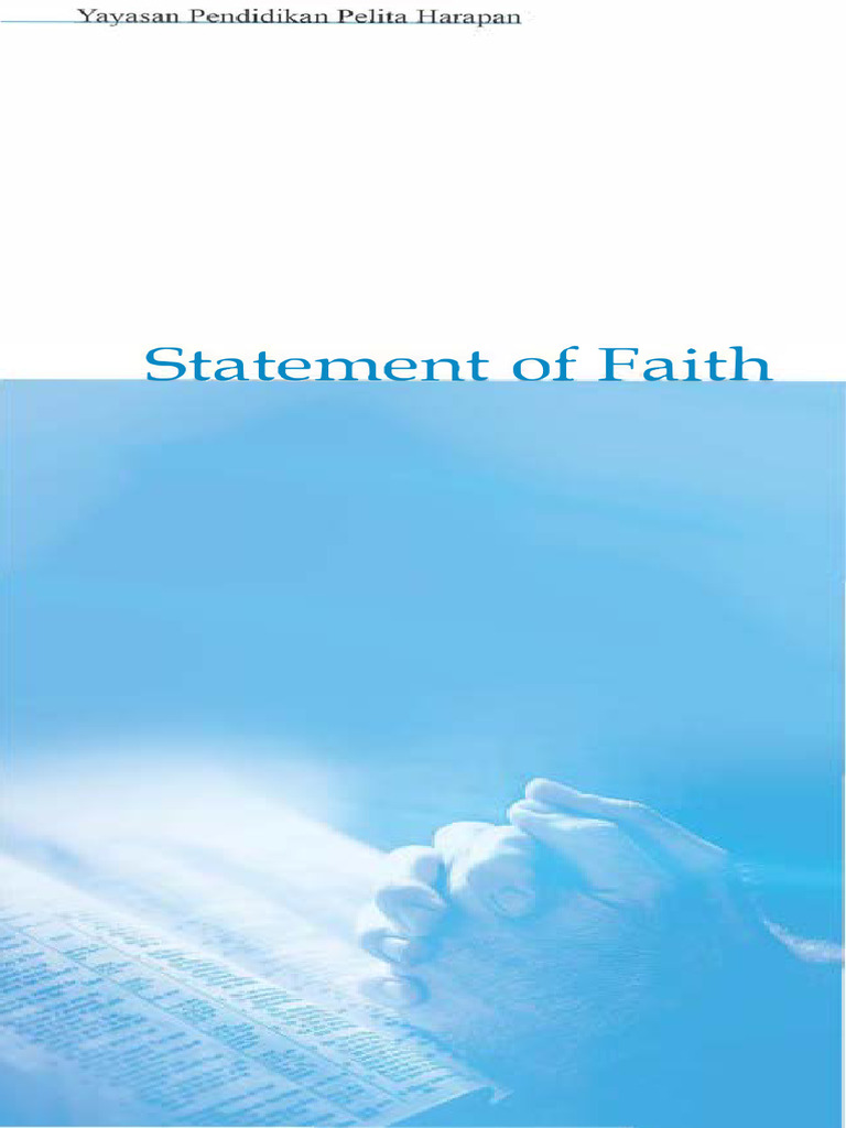 Statement of Faith YPPH For Sent | PDF | Kesehatan Holistik | Sains & Matematika