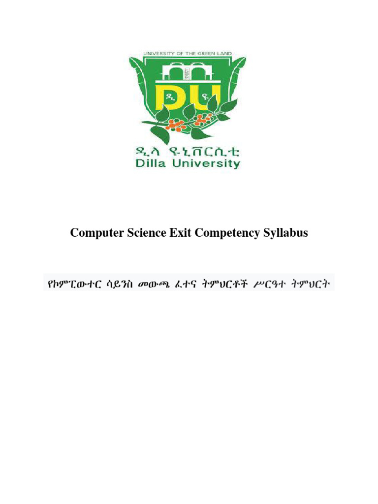 Computer Science BSC Course Syllabus (Exit Competency) | PDF | Computer ...