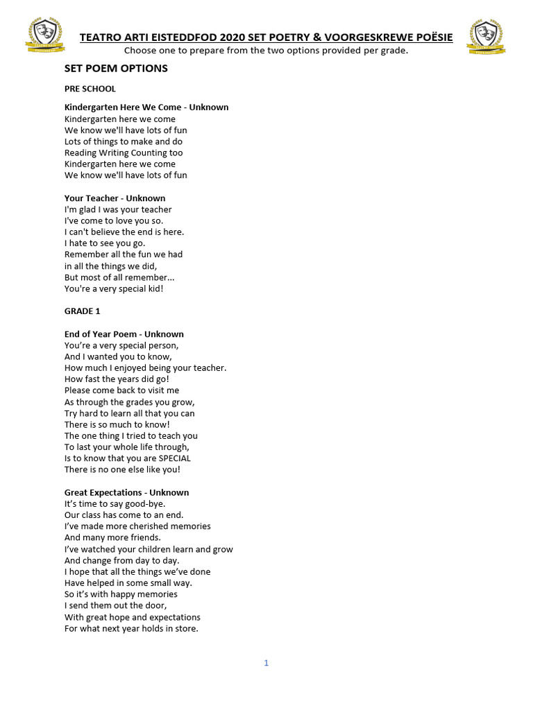 Eisteddfod Poetry Selections 2020 | PDF | Poetry