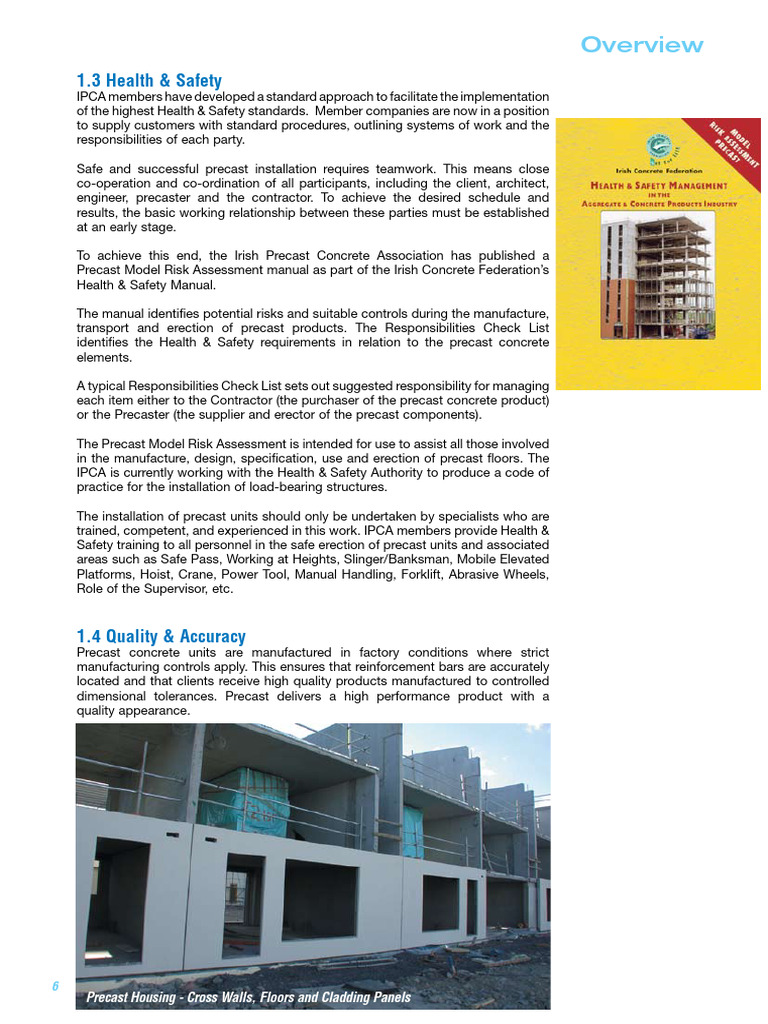 Precast Concrete Health & Safety Guide | PDF | Precast Concrete | Concrete