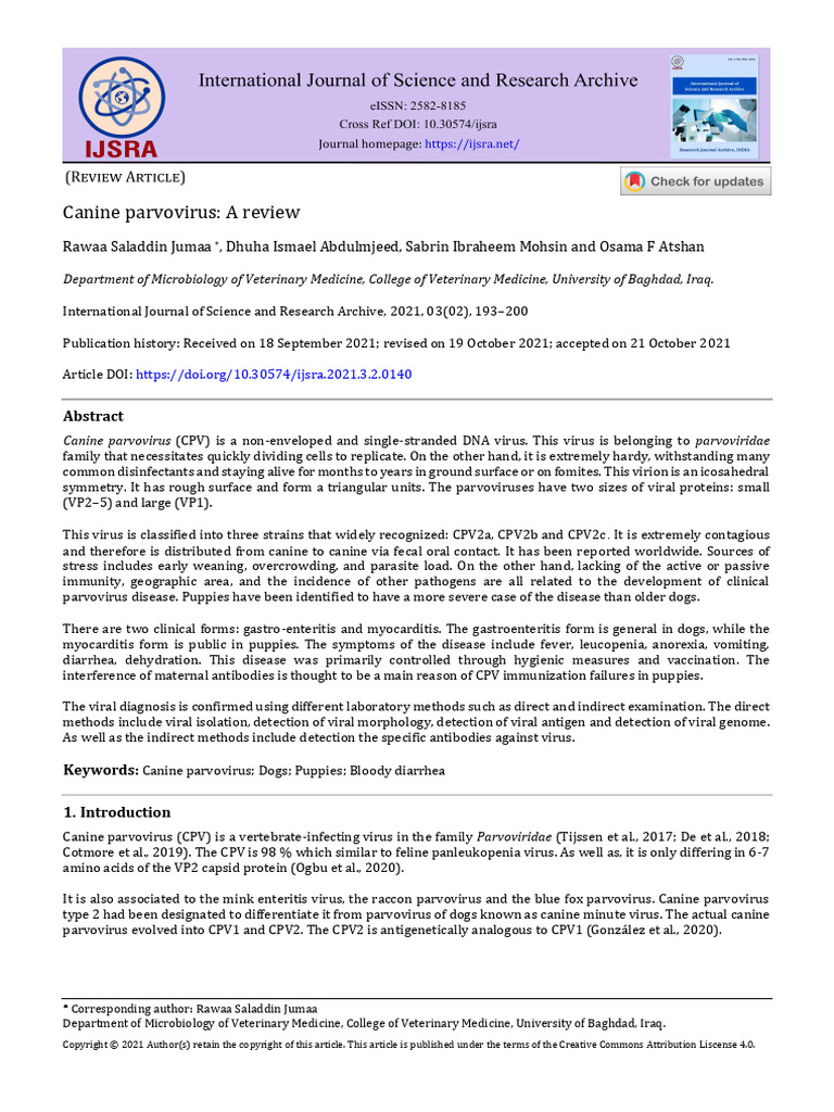Juma Et Al 2021 - Diagnosis | PDF | Virus | Life Sciences