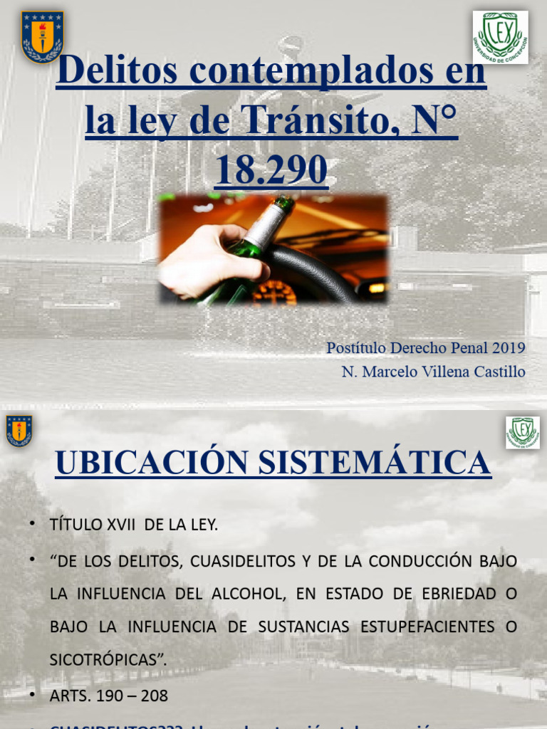 Delitos Contemplados en Ley 18290 | PDF | Castigos | Multa (pena)