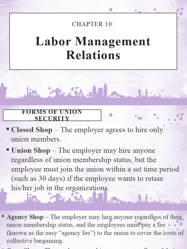 Forms of Union Security Discussion | PDF | Collective Bargaining ...