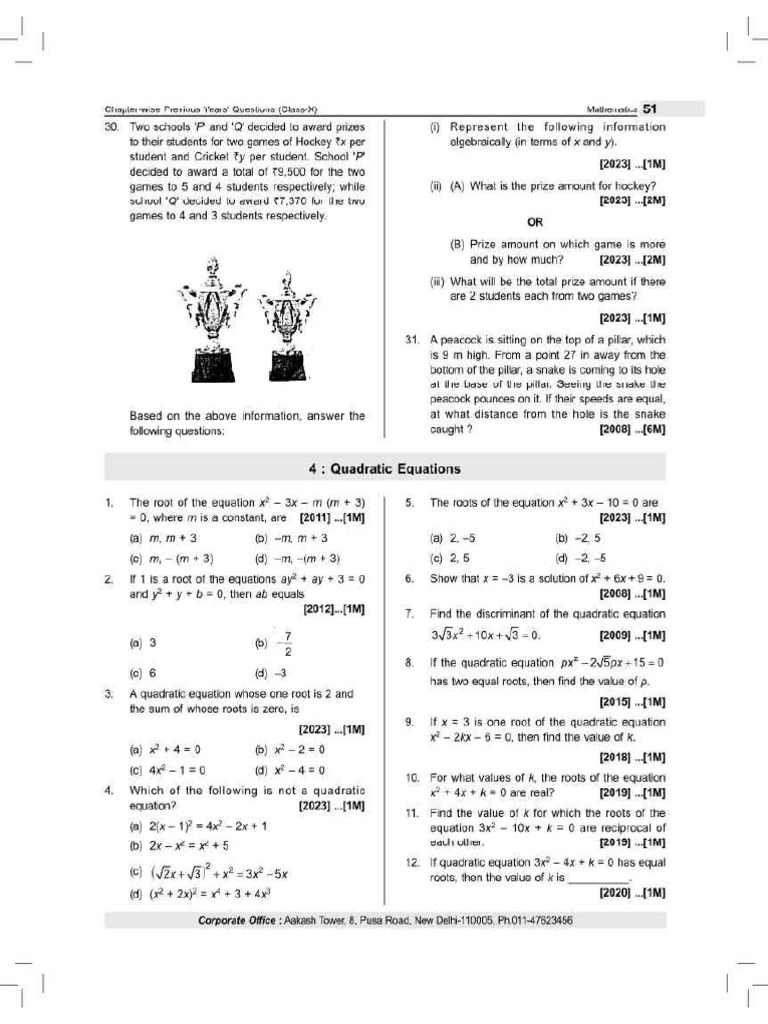 pyq ch4-6 1 mathematics | PDF