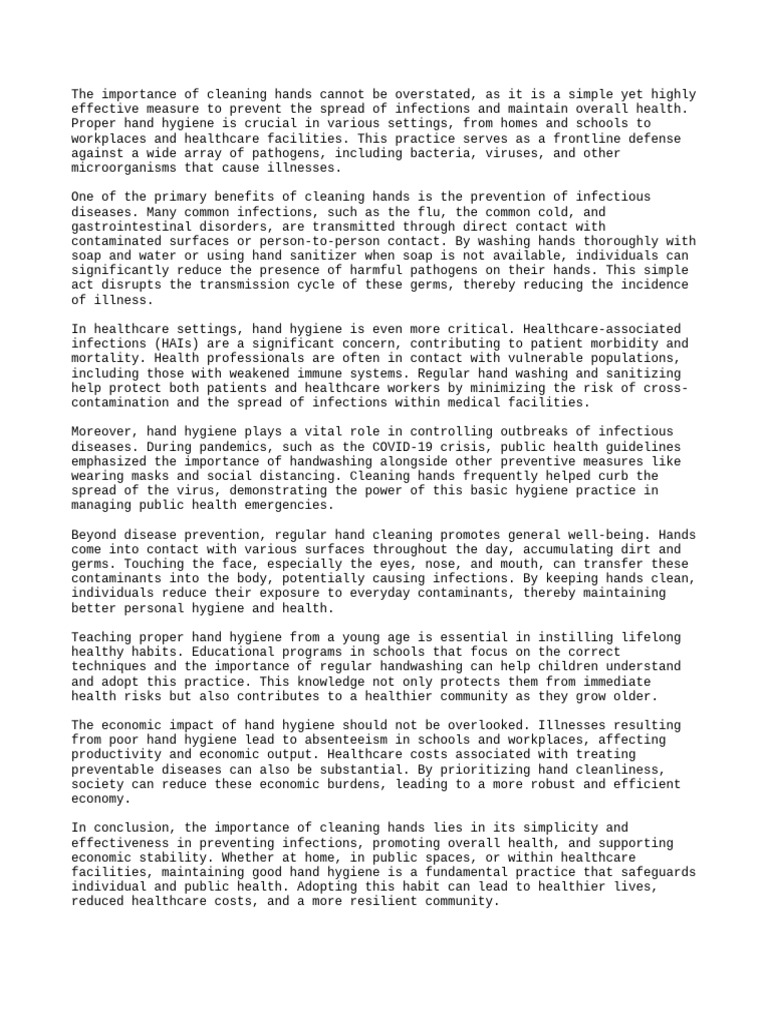 Carlos Third Document For Scribd | PDF | Hygiene | Hand Washing