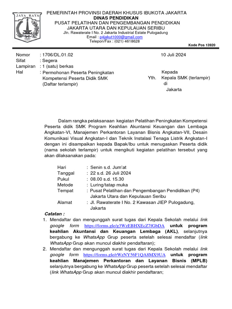 1706.DL.01.02 Permohonan Peserta AKL-VI, MPLB-VII, DKV-I, TITL-I. | PDF