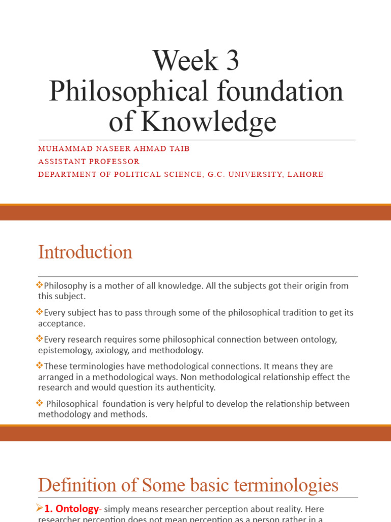 Philosophical Foundation of R.M | PDF | Methodology | Quantitative Research