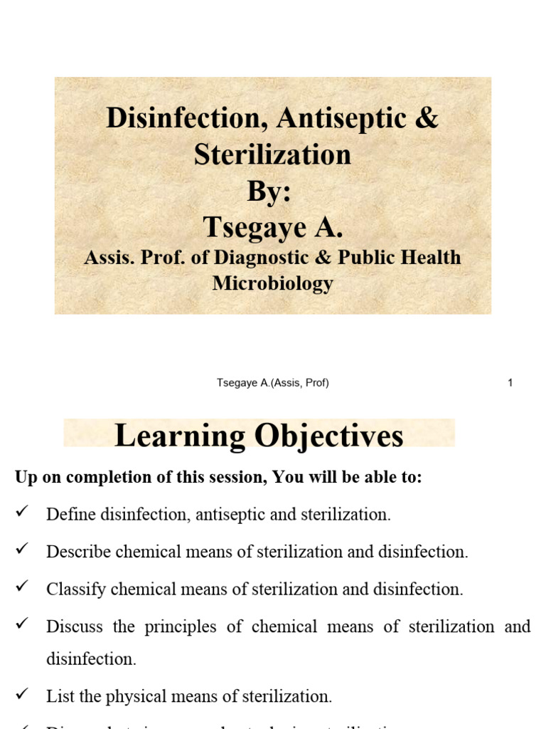 Disinfection, Decontamination and Sterilization | PDF | Sterilization ...
