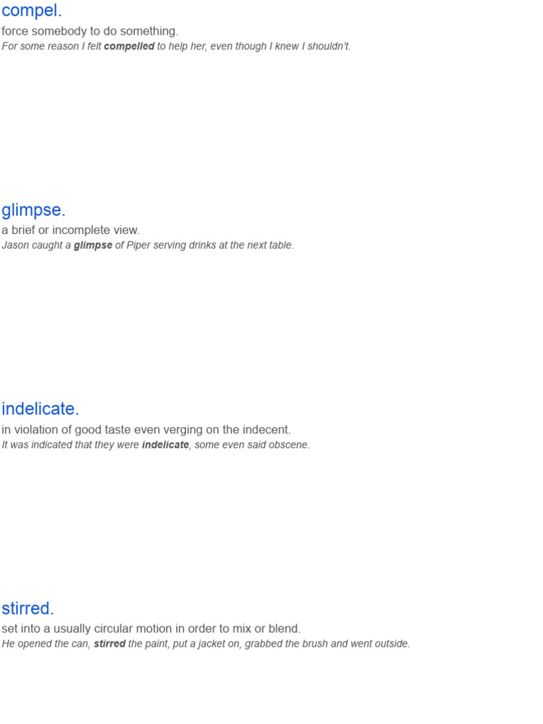 Vocab 4 | PDF | Courage