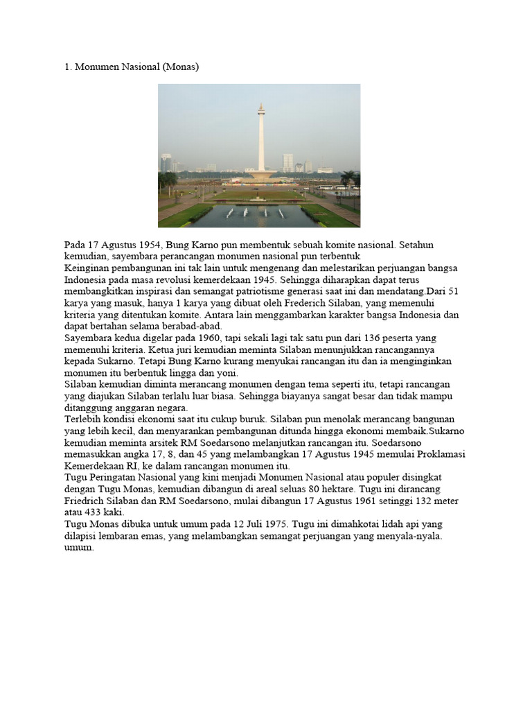 Macam Mcam Tugu Di Jakarta | PDF